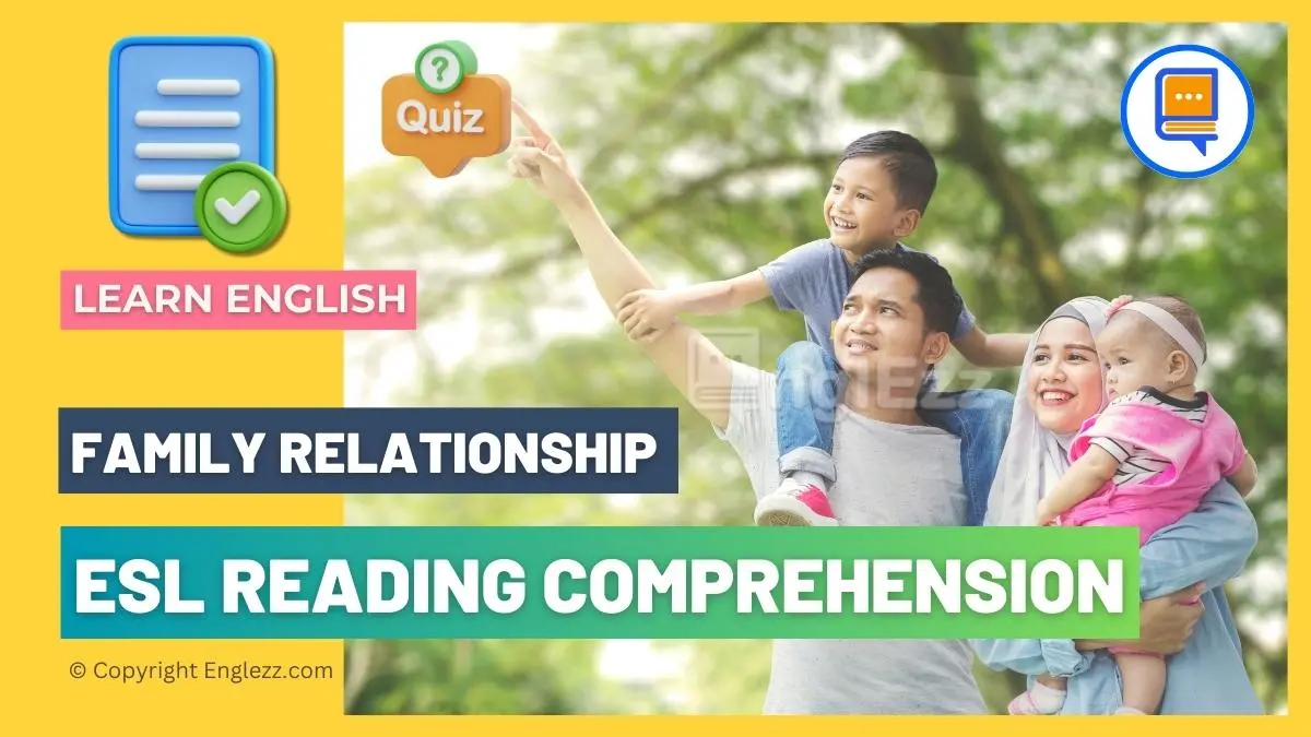 Free Interactive ESL Reading Comprehension About Family Relationship ...