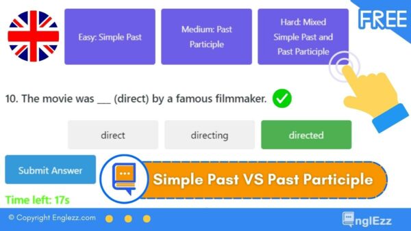 Simple Past VS Past Participle Online Exercises 3 Levels • EnglEzz