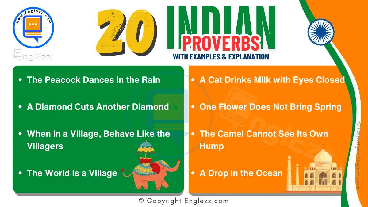 Famous 20 Indian Proverbs In English With Examples And Explanations ...