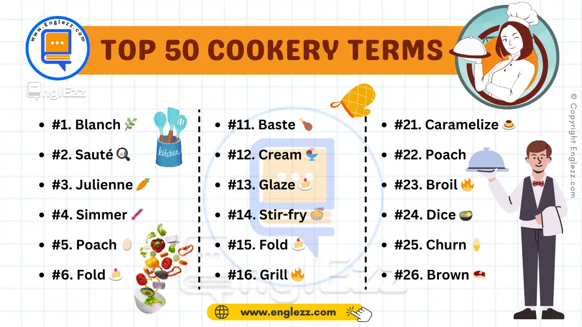 50 Essential Cookery English Terms Every Student Must Know • EnglEzz