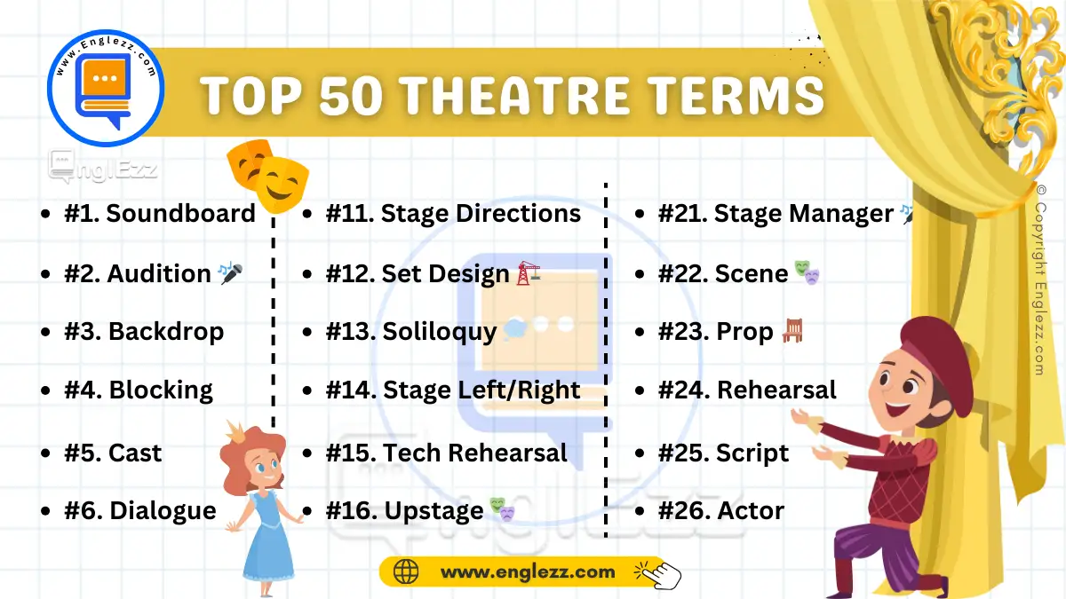 50 Most Common Theatre English Terms Explained With Examples • EnglEzz